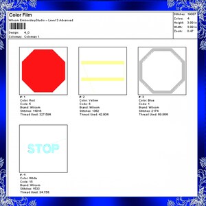 Stop Sign Embroidery Design Instant Download Stop Machine Embroidery ...