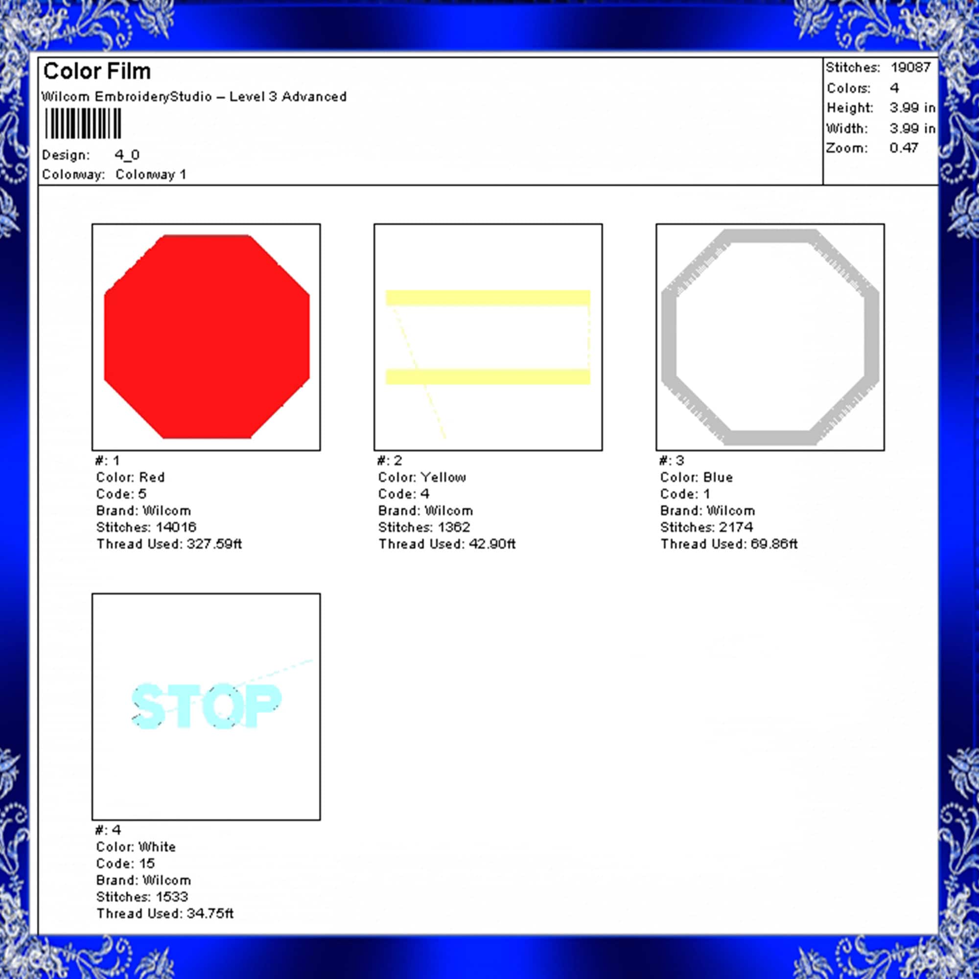 Stop Sign Embroidery Design Instant Download Stop Machine Embroidery ...