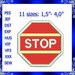 Stop Sign Embroidery Design Instant Download Stop Machine Embroidery ...