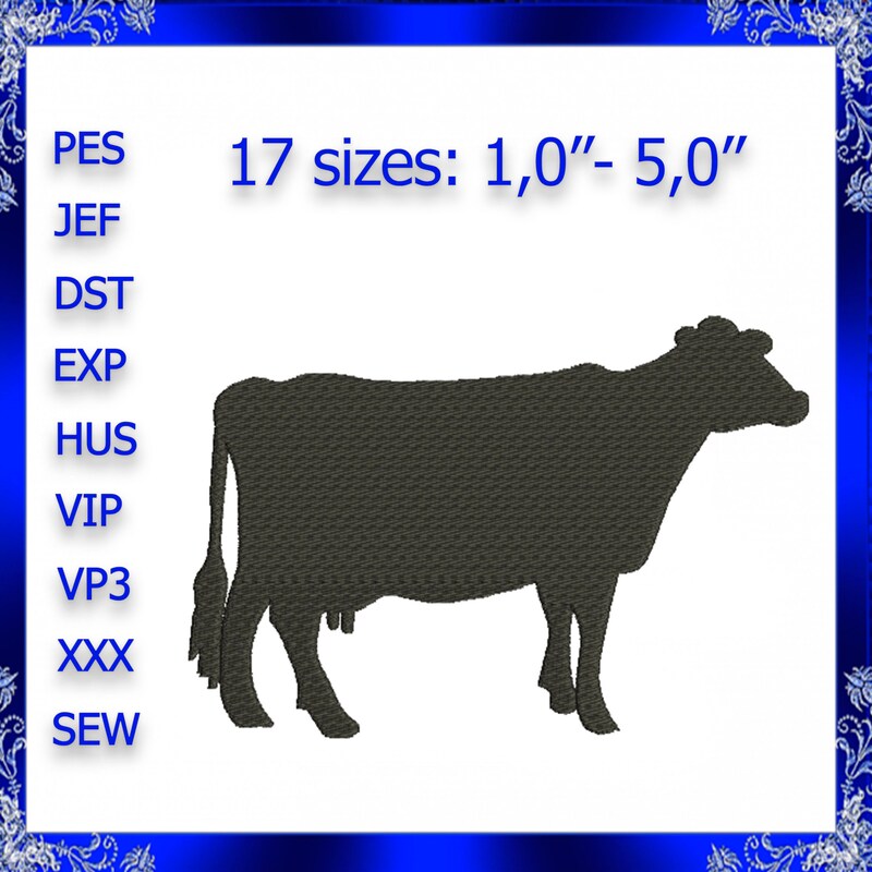 Dairy Cow Embroidery Pattern - Etsy