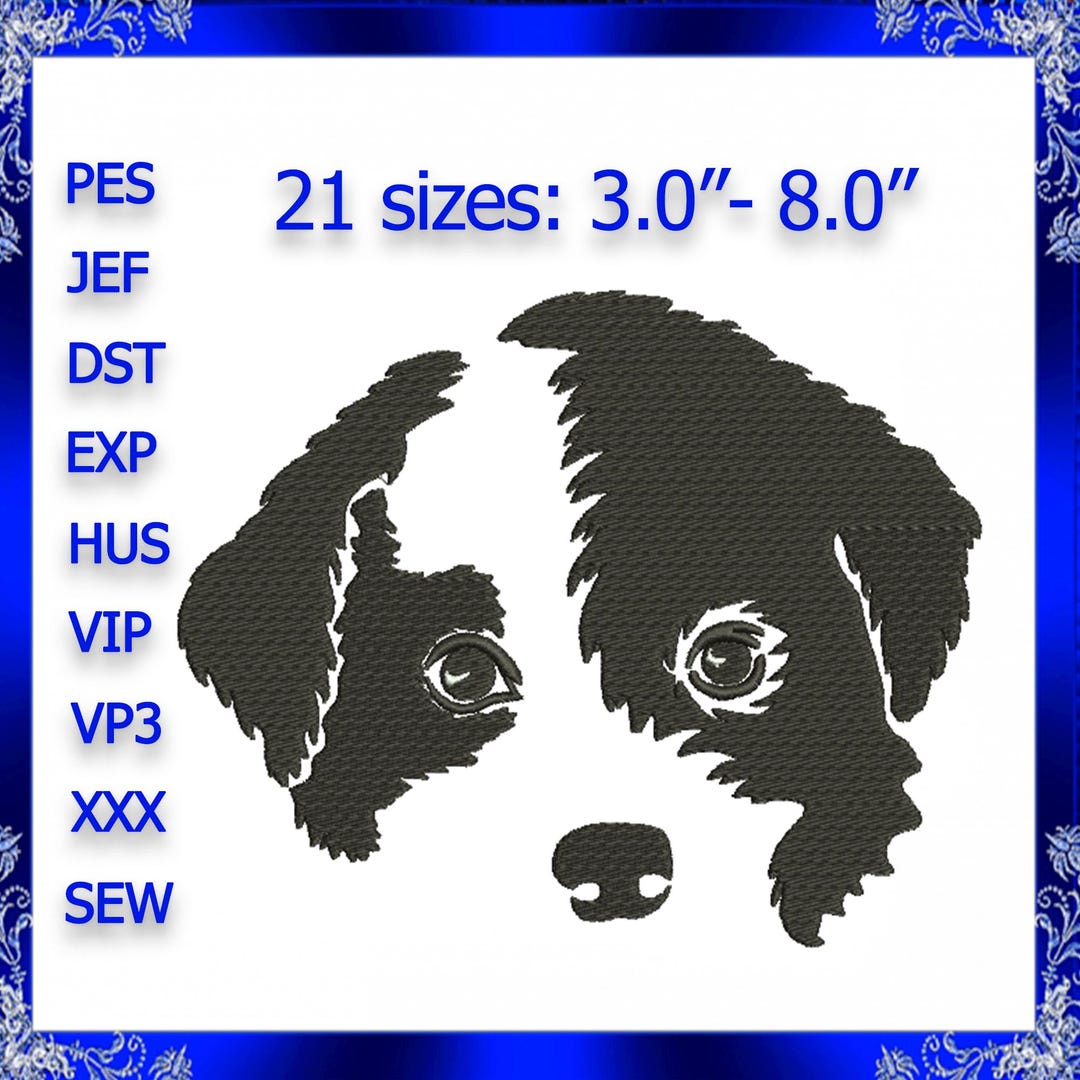 Dog Embroidery Design Puppy Machine Embroidery Design Pet Embroidery ...
