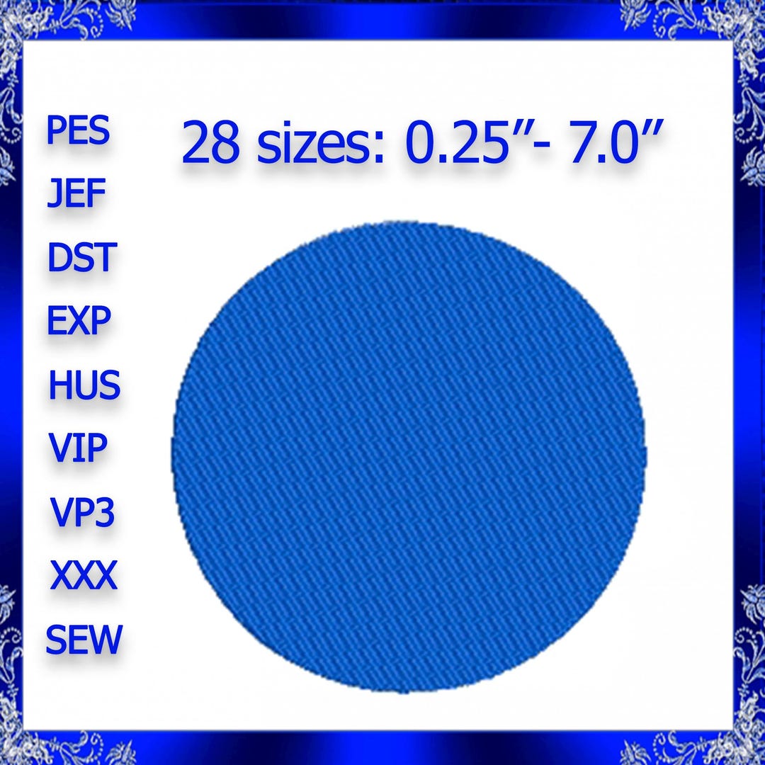 Tiny CIRCLE Machine Embroidery Design Circle Shield Embroidery Design ...