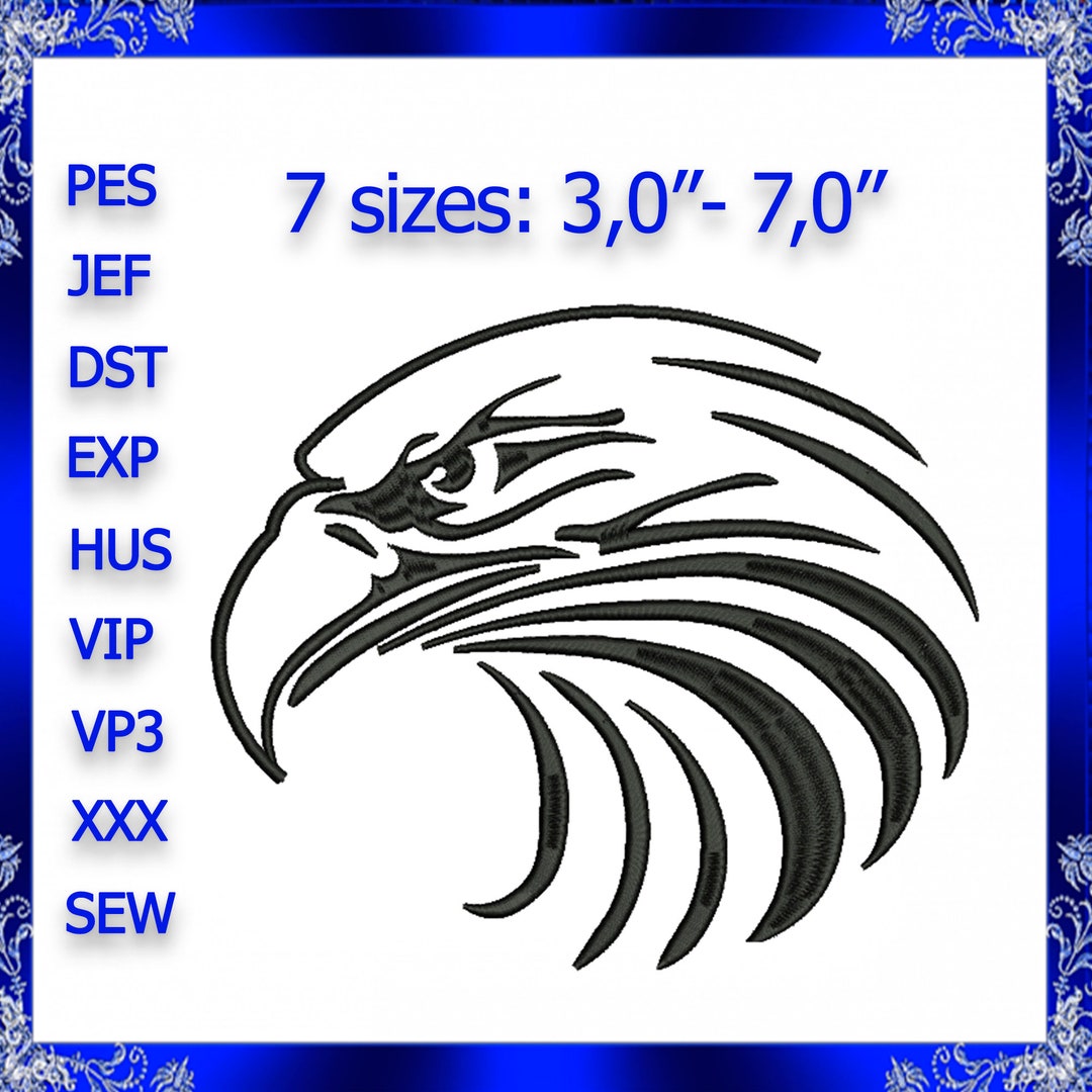 Eagle Embroidery Design Eagle Head Machine Embroidery Design Bald Eagle ...