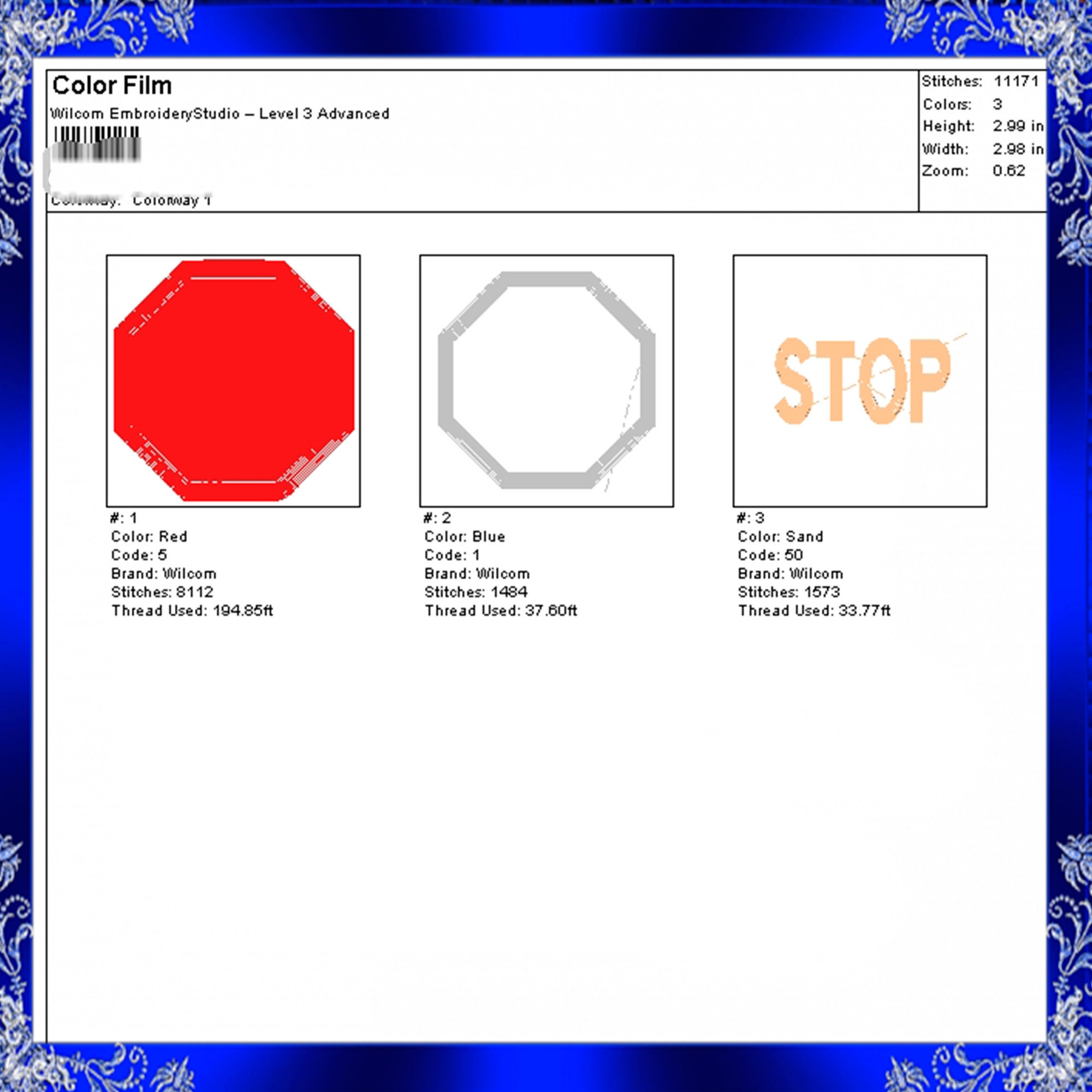 Stop Sign Embroidery Design Instant Download Stop Machine Embroidery ...