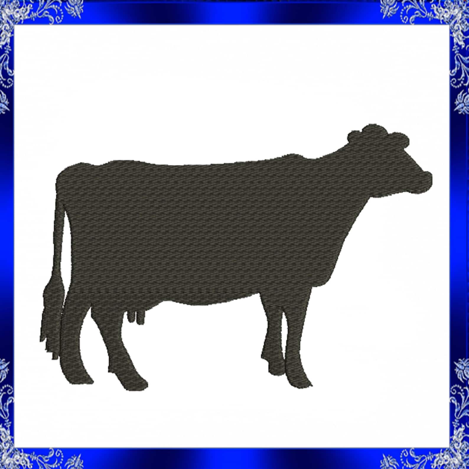 Cow Machine Embroidery Design Tiny Dairy Cow Silhouette Mini Cow ...