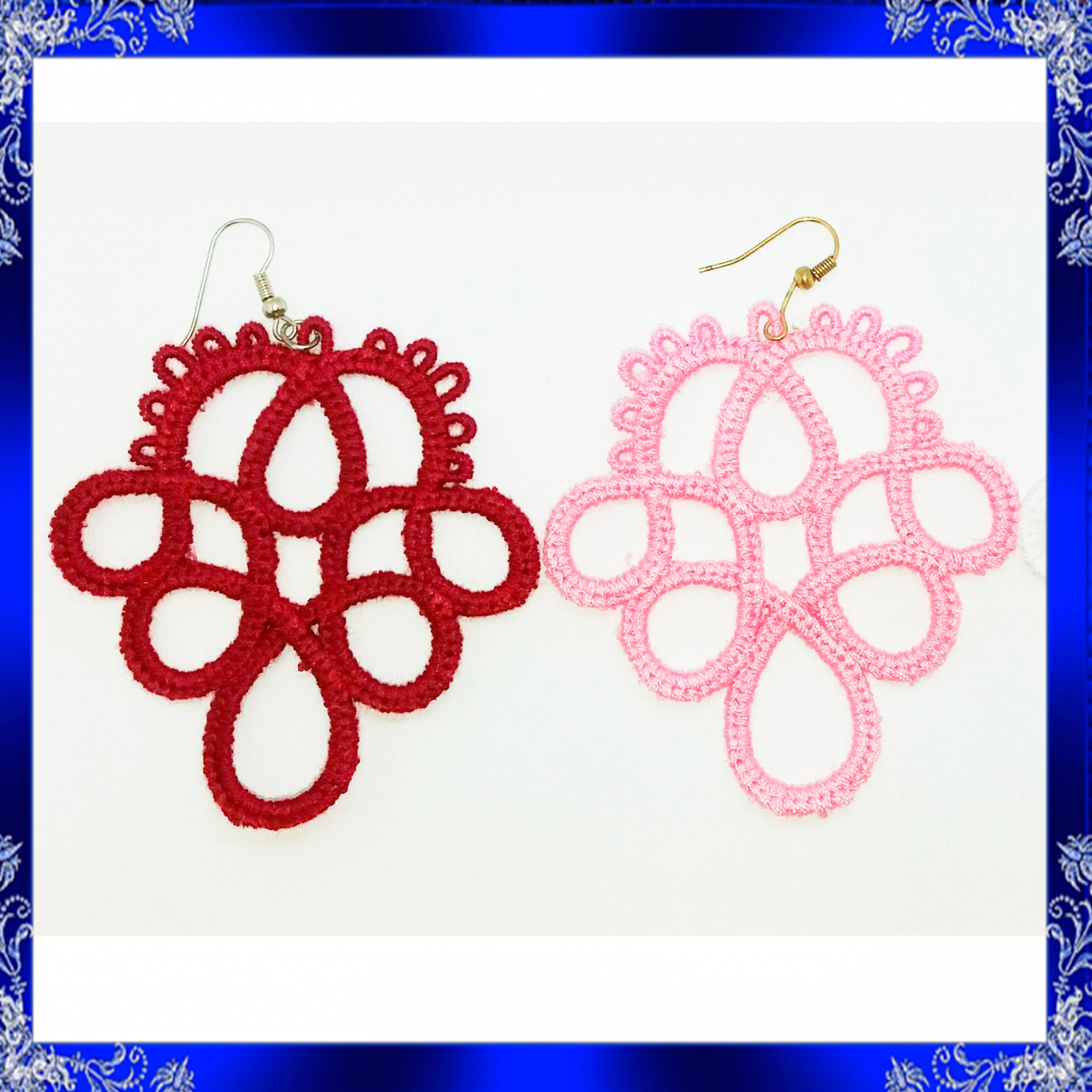 Earrings FSL Machine Embroidery Design Free Standing Lace Earrings ...