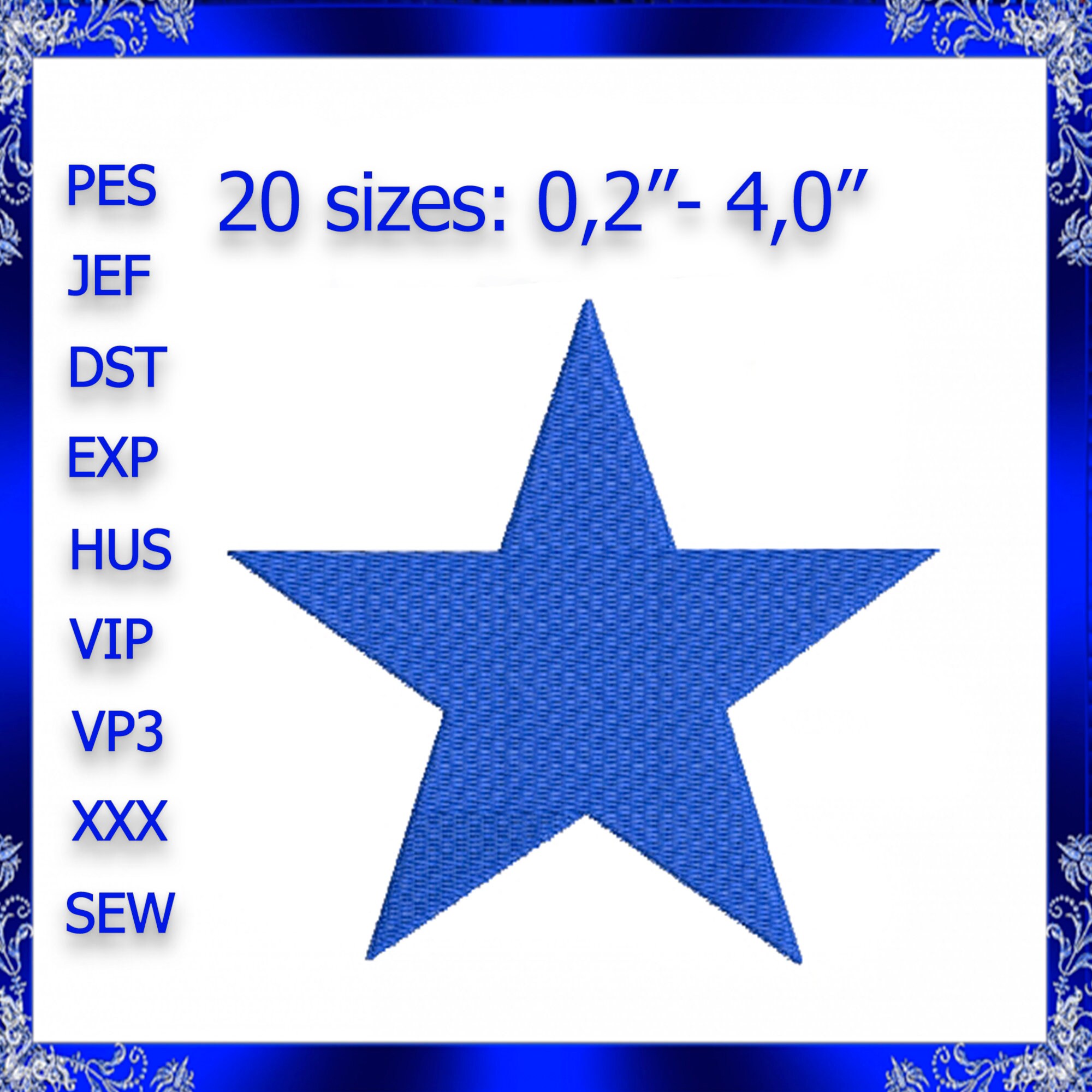 Tiny Star Machine Embroidery Design Mini Star Embroidery Design Star ...