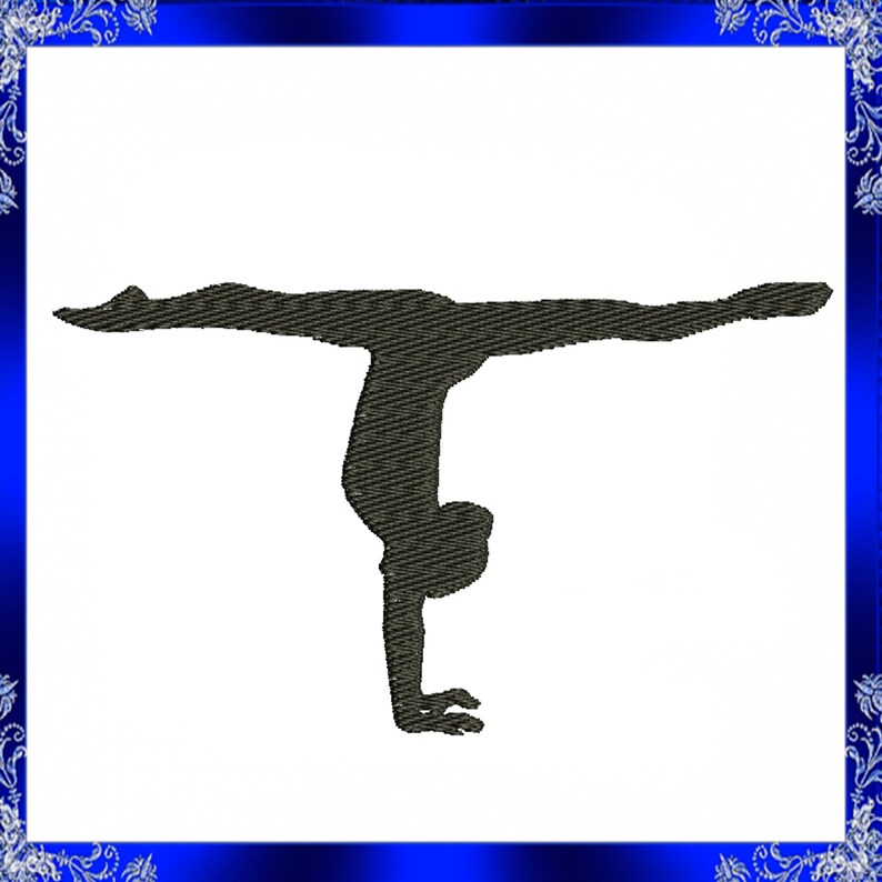 Gymnast Embroidery Design Gymnastic Embroidery Gymnastics Silhouette ...