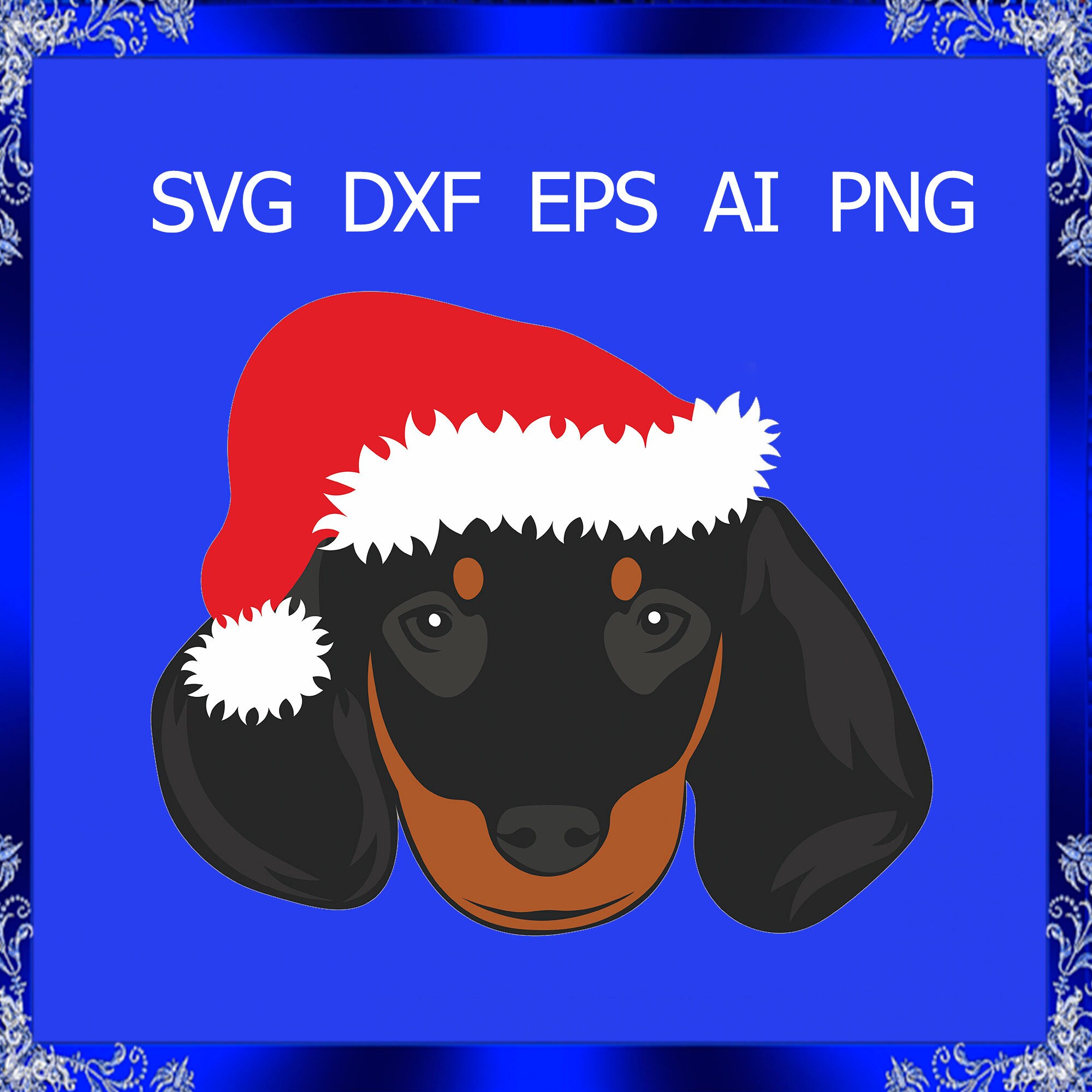 Dachshund Santa Hat Svg Dachshund Christmas Vector Santa Hat - Etsy
