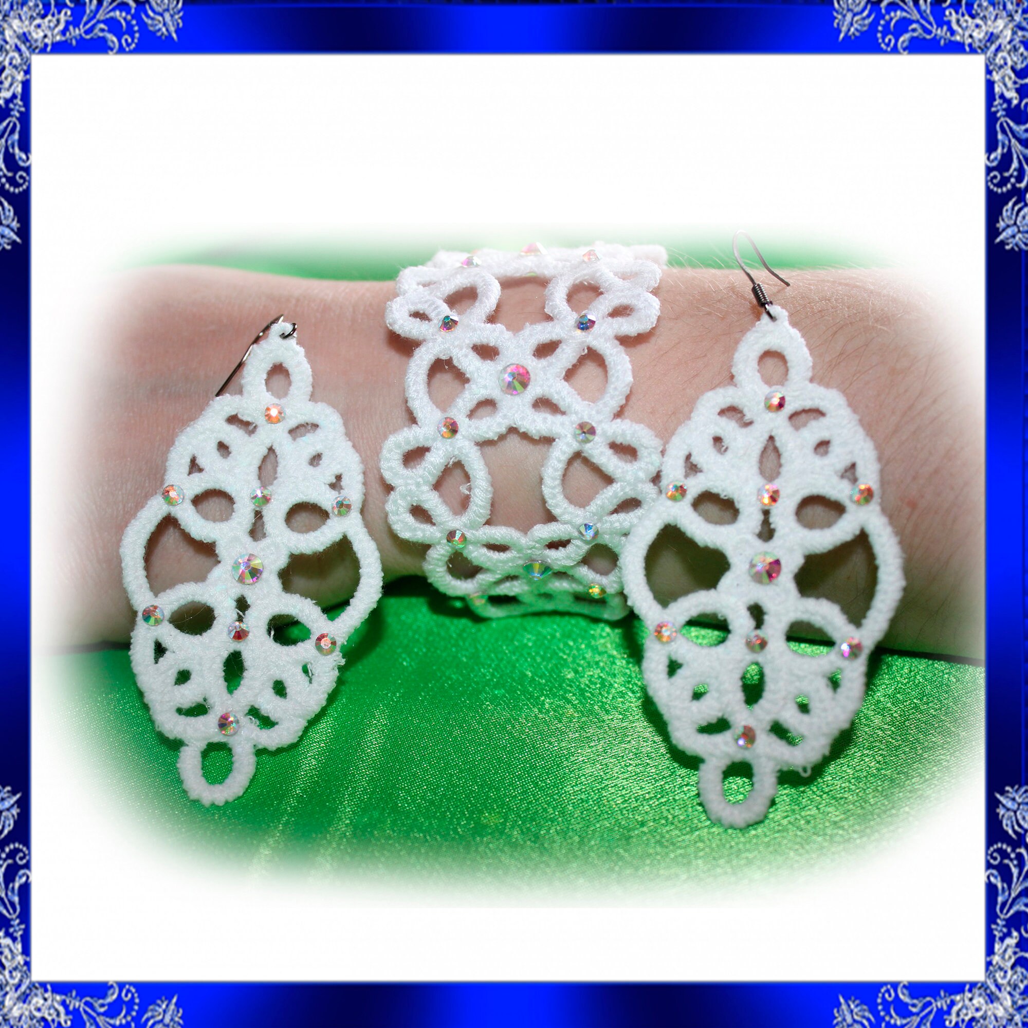 Jewelry Set Fsl Machine Embroidery Design Bracelet FSL Earrings FSL ...