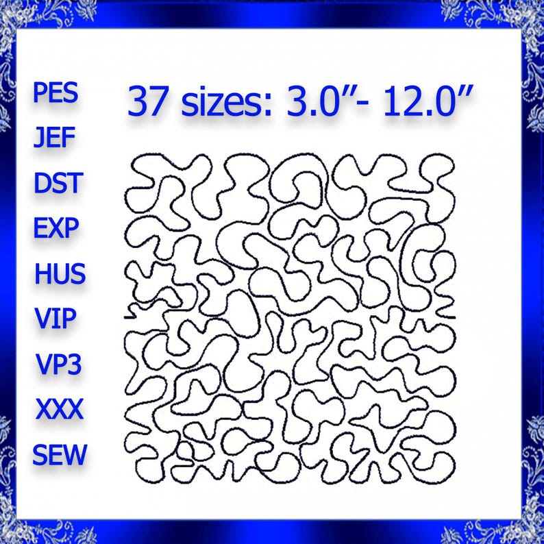 Stipple Quilt Block Embroidery Design Stipple Quilting Machine ...