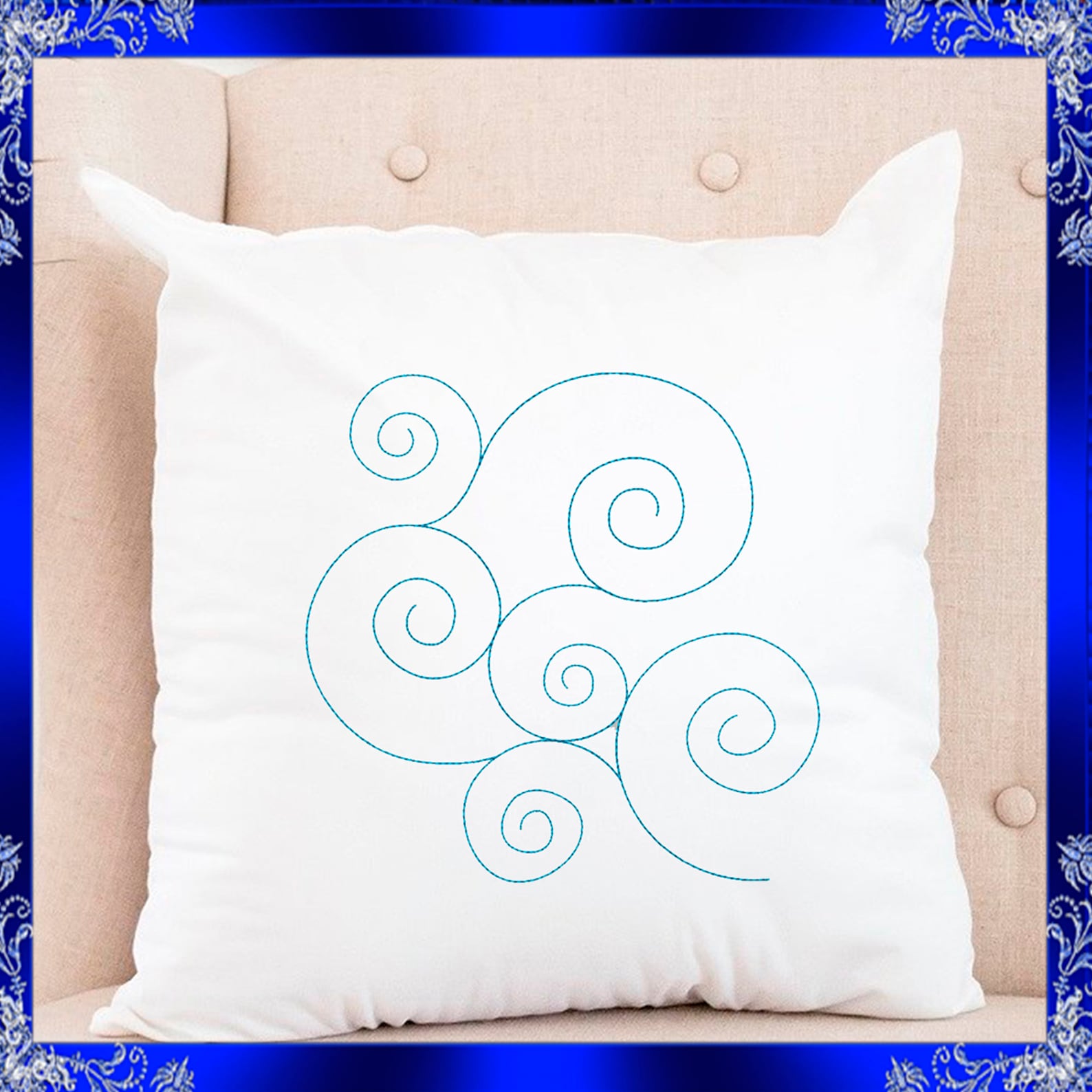 Quilting Swirls Embroidery Design Quilting Swirls Quilting Block ...