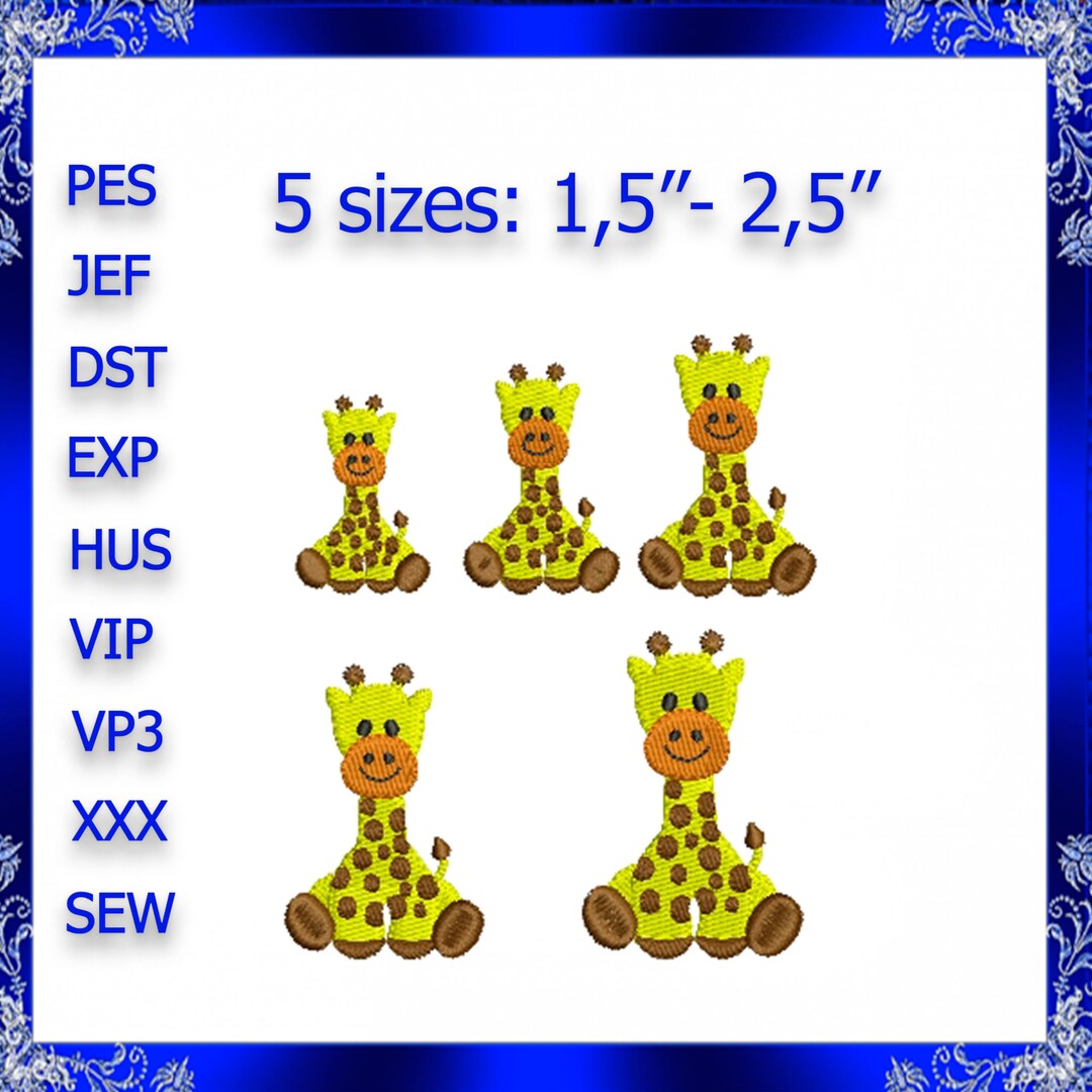 Mini Giraffe Machine Embroidery Design Tiny Giraffe Embroidery Small ...