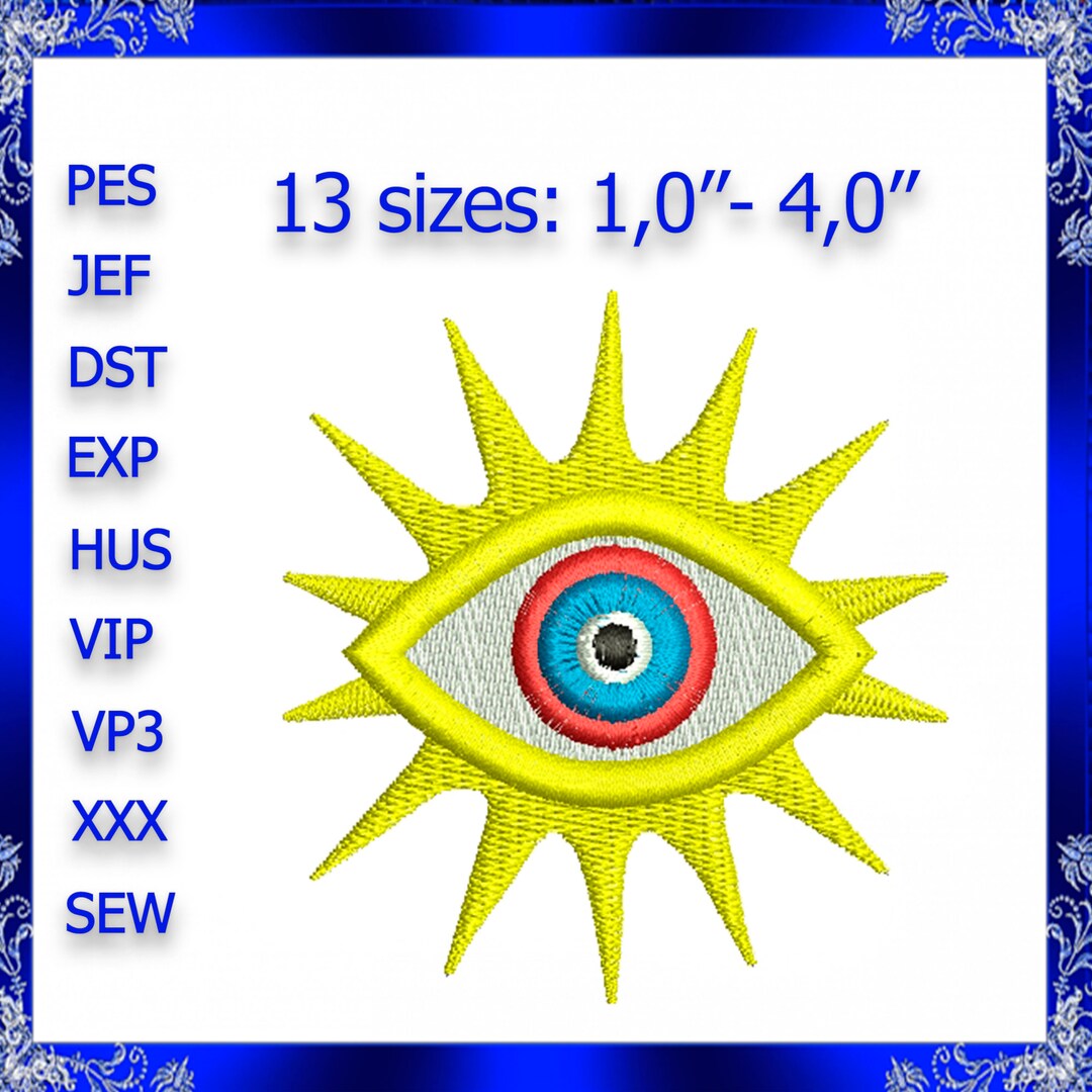 All Seeing Eye Embroidery Design Mystic Eye Machine Embroidery Design ...