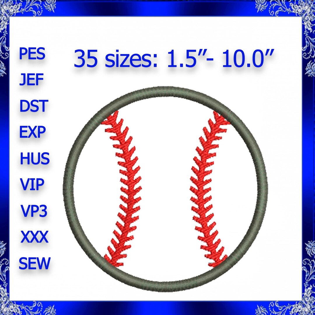 Baseball Applique Embroidery Design Baseball Ball Embroidery Mini ...
