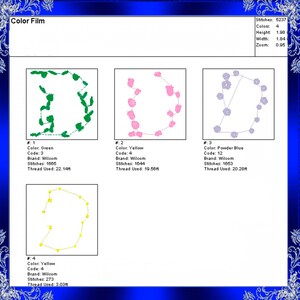 Letter D Monogram Embroidery Floral D Monogram Fancy Vine Monogram ...