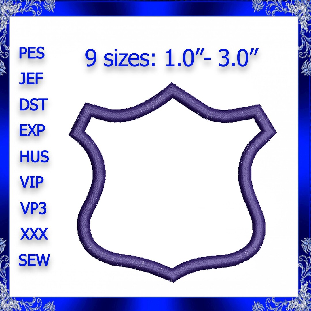 Police Badge Machine Embroidery Design Instant Download Police ...