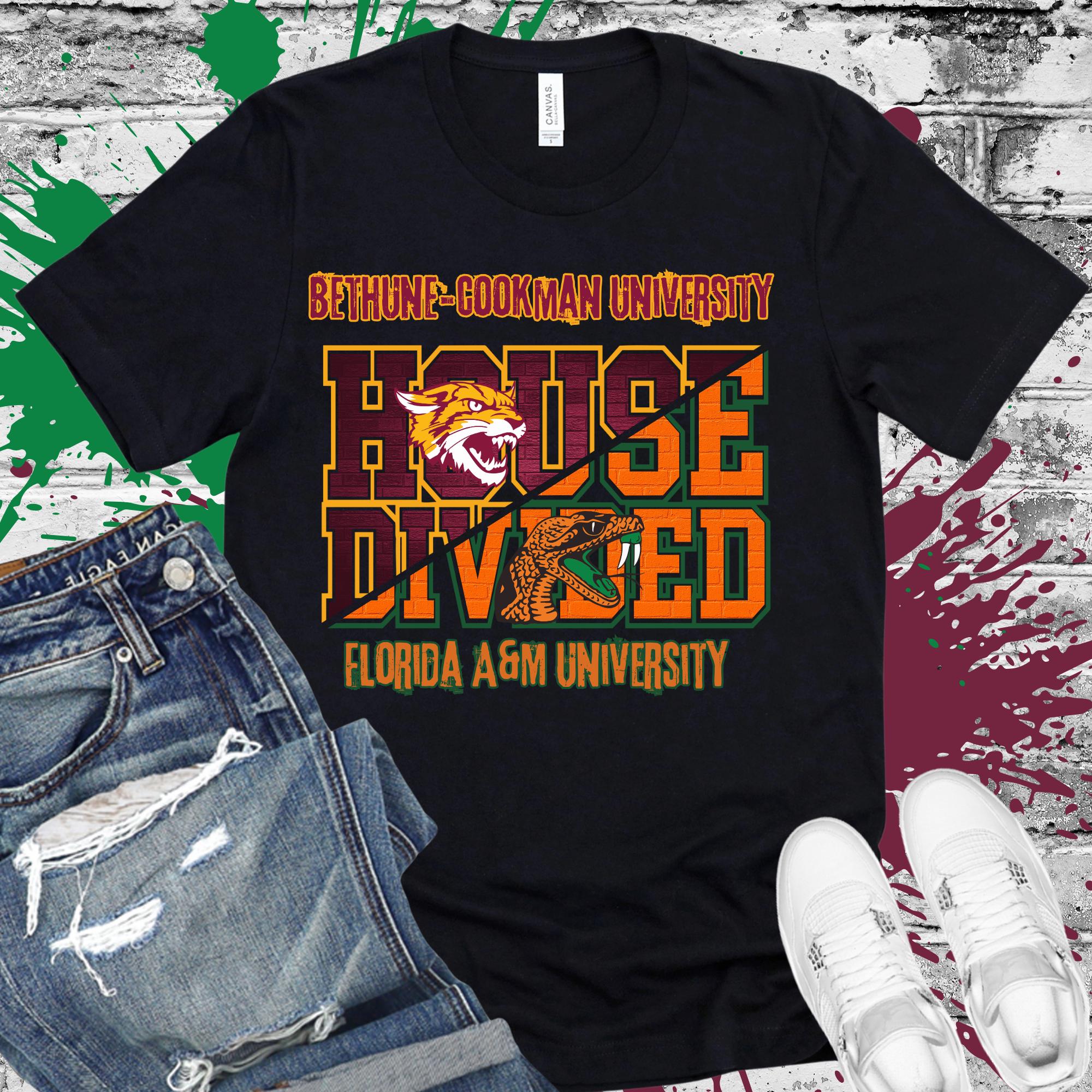 House Divided T-shirt, Bethune-cookman University Vs Florida A&M ...