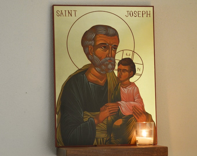 Saint Joseph Icon, Handmade Greek Orthodox Icon of St Joseph the ...