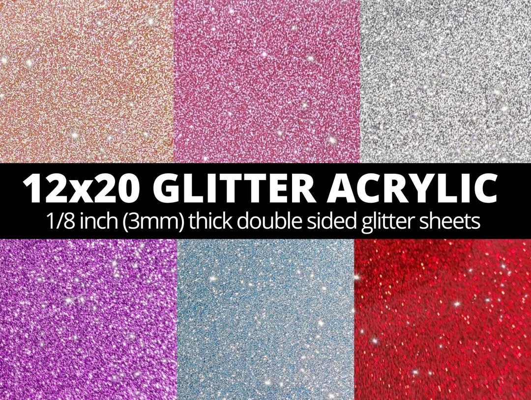 Glitter Acrylic Sheet, Glowforge Acrylic Sheet 12x20 Inches, Cast ...