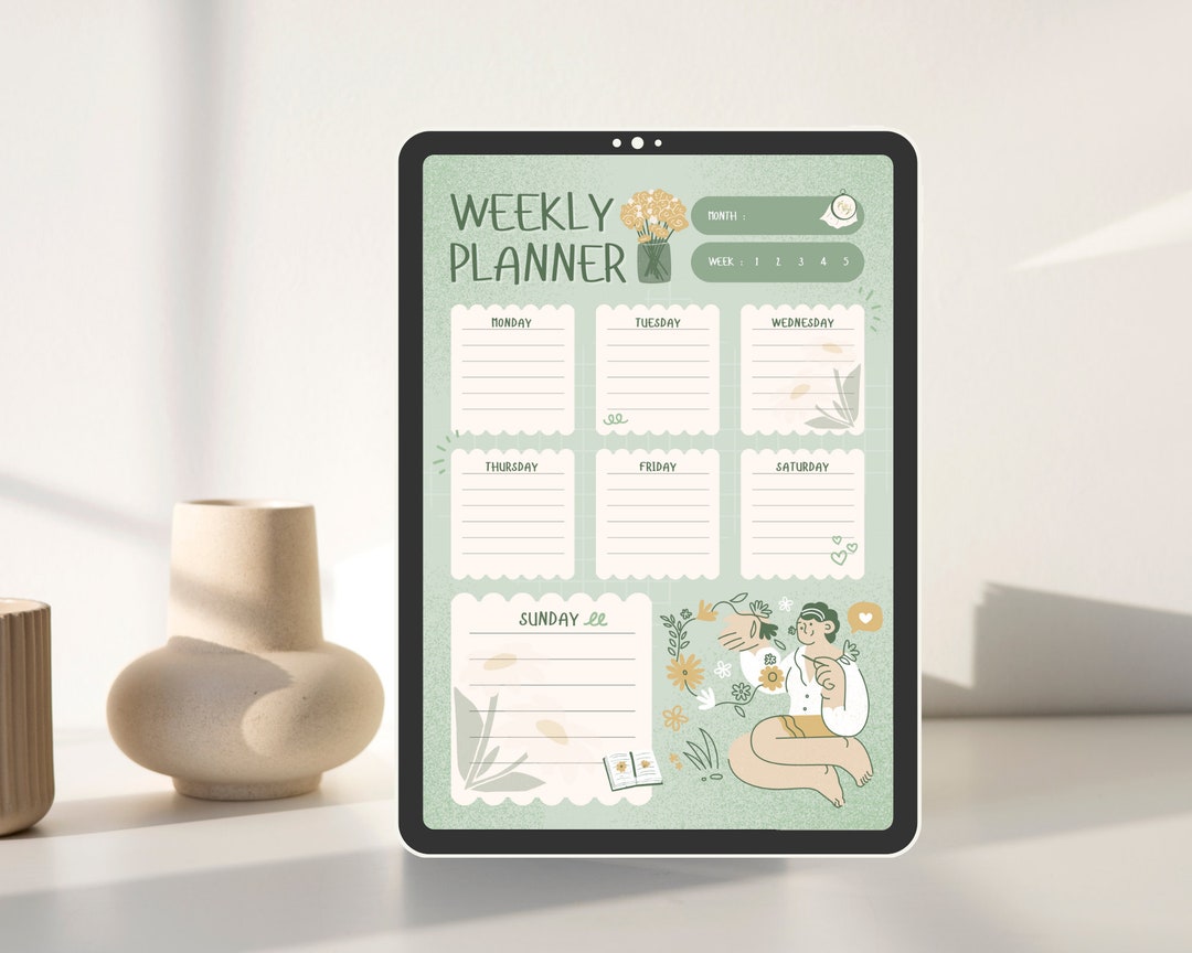 Weekly Planner Digital Planner Printable Planner Digital - Etsy