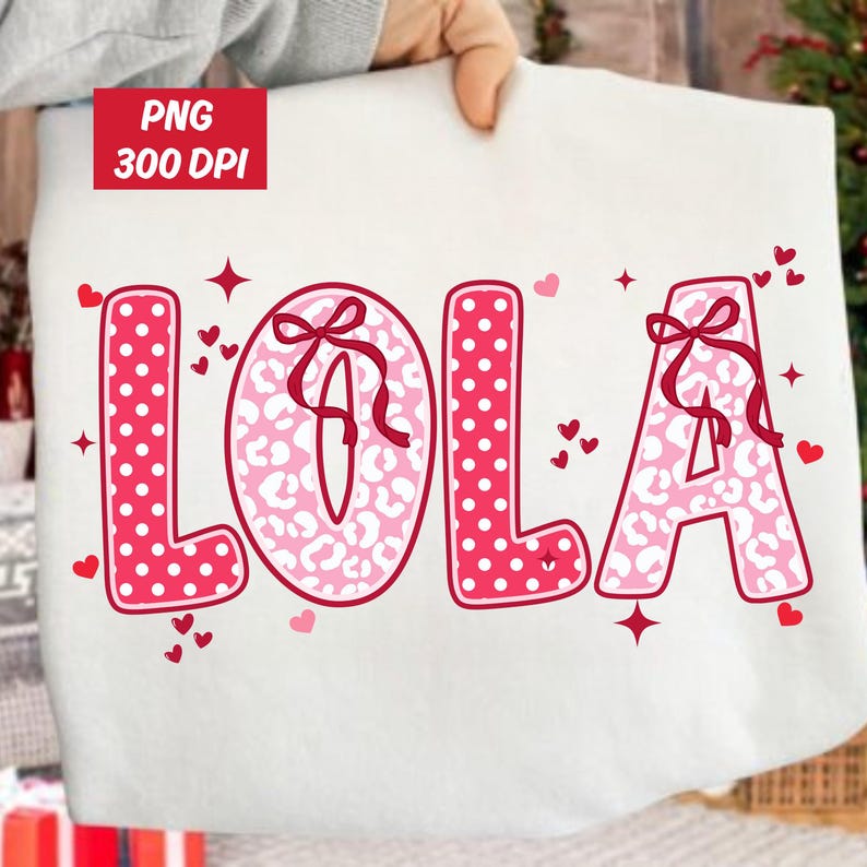 Lola Valentine Leopard Coquette Bow Png, Polka Dot Mama Instant ...