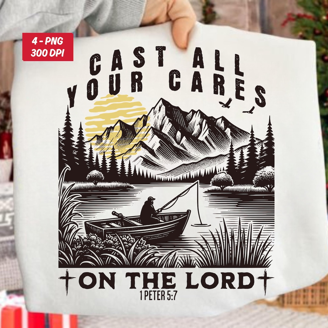 Cast All Your Cares Png, Christian Camping Sunshine Fishing Instant ...