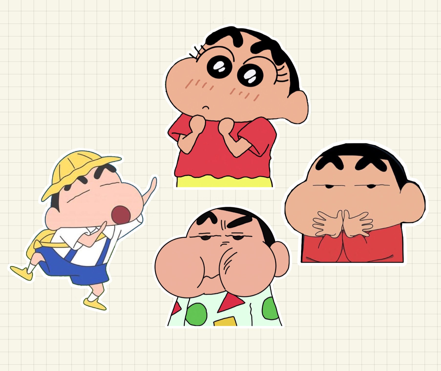 5/10/20/30/50 Shin-chan Stickers Anime Cute Adorable Manga Japanese ...