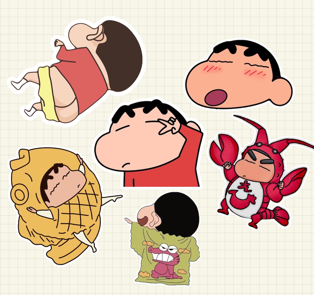 5/10/20/30/50 Shin-chan Stickers Anime Cute Adorable Manga Japanese ...