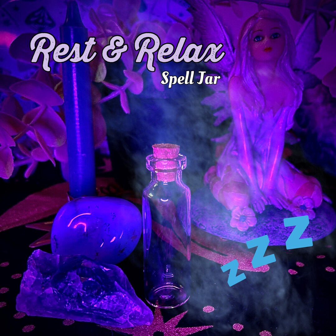 REST & RELAX Spell Jar - Sleep Better, Relaxation, Meditation, Spell ...