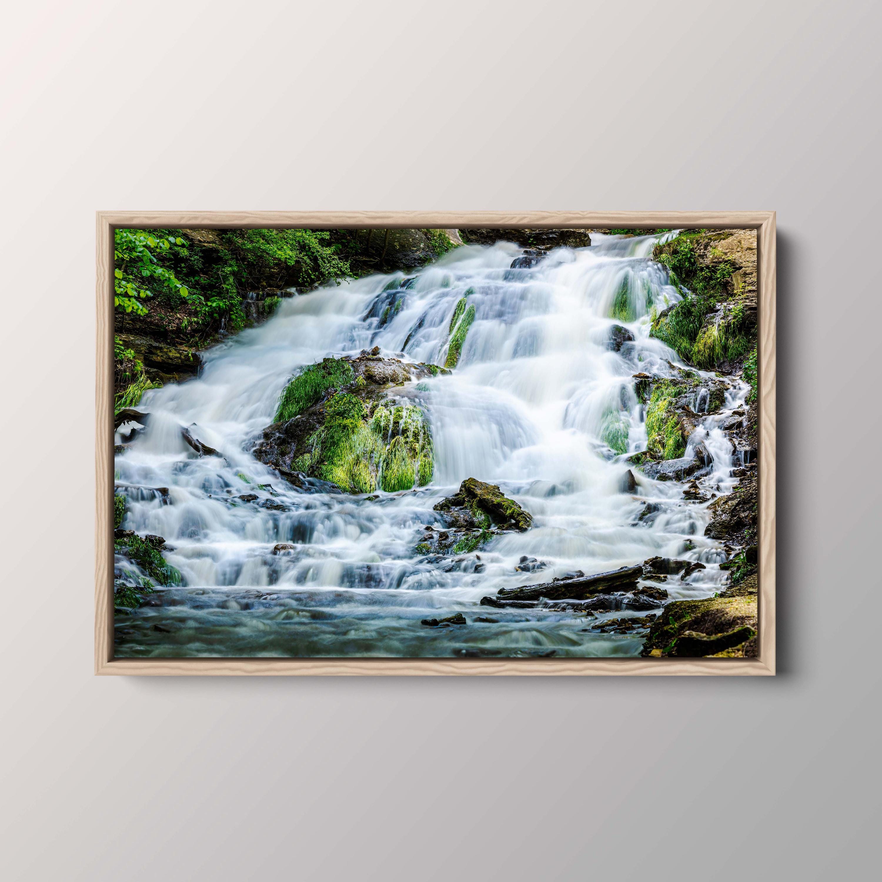 Natural Waterfall Wall Decor | Landscape Wall Art - Etsy