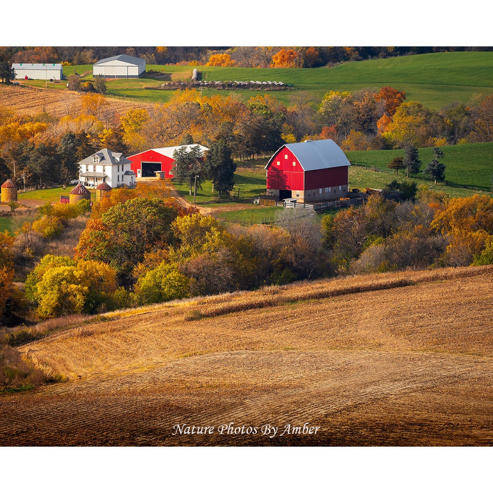 Midwest Autumn Farm Home Decor Iowa Farm Wall Art Autumn Decor - Etsy