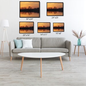 Golden Sunrise Over Lake | Nature Wall Decor | Sunrise Home Decor ...