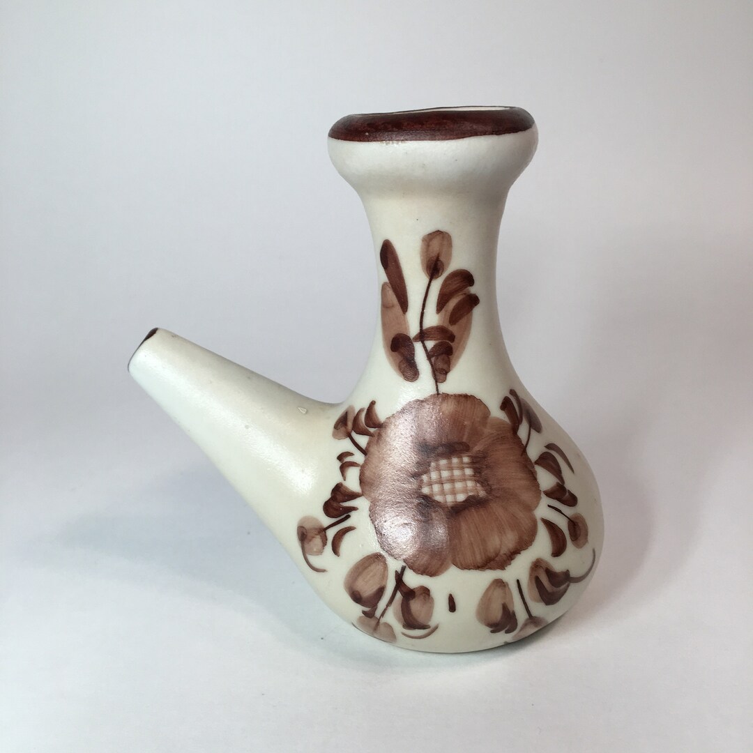 Vintage Mexican Folk Art Pottery Spout Kendi With Floral Design, 4 - Etsy