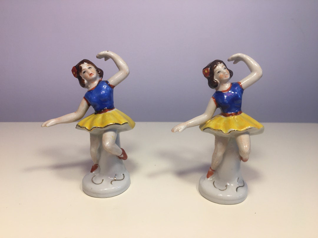 Made in Occupied Japan Figurines Vintage Porcelain Two Dancing Girls, 4 ...