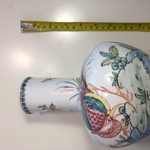 Vintage Anfora Agueda Handpainted Portugal Pottery Peacock Vase, Max ...