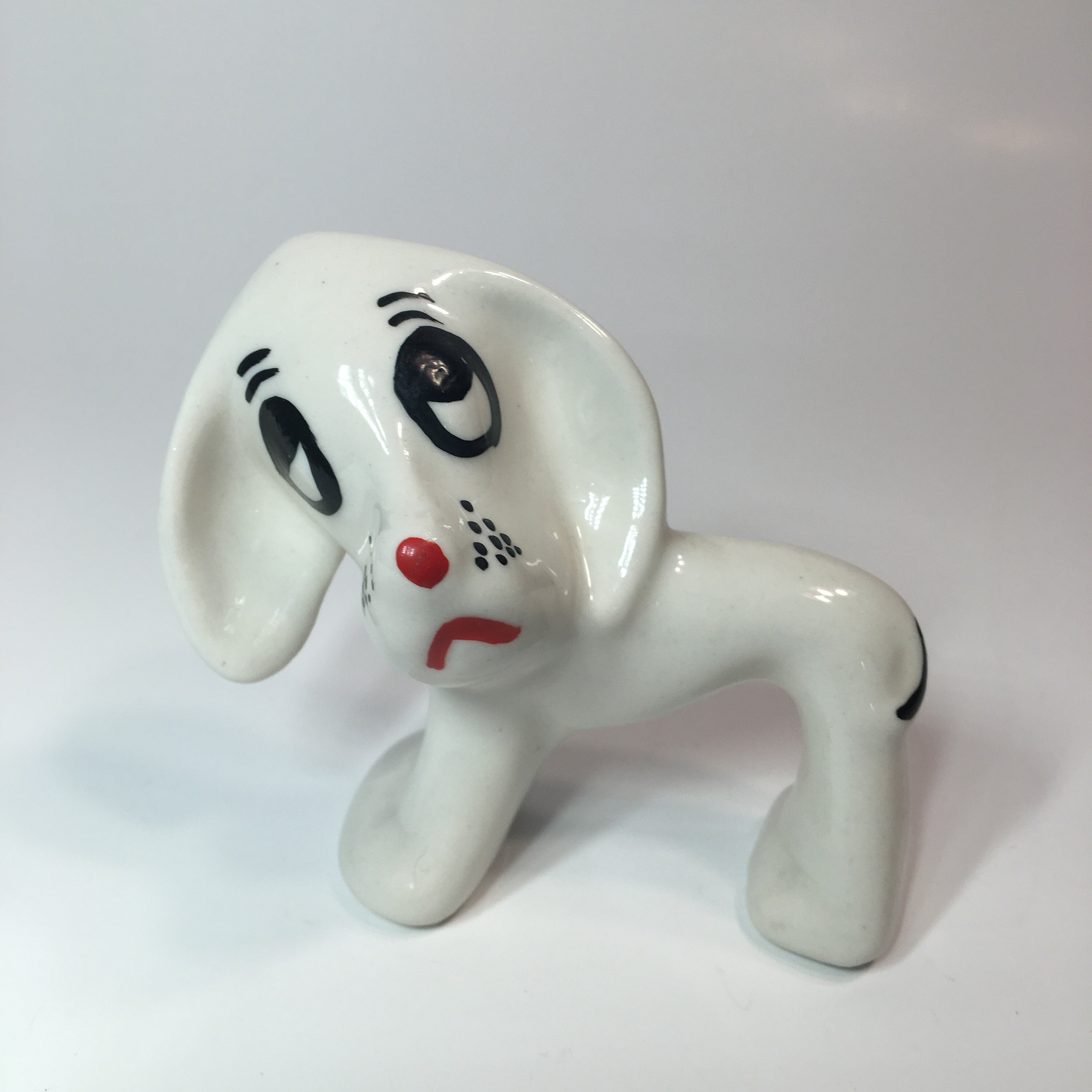 Vintage MCM Droopy Sad Face Hound Dog Figurine White Hand - Etsy