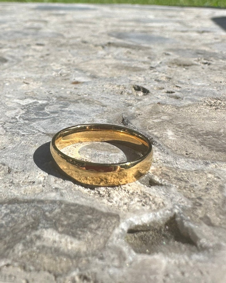 3MM Men's 18K Gold Wedding Ring Wedding Band 4MM Width - Etsy