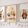 Nature Themed Nursery Woodland Animals Printable Set, Bear Fox Moose ...