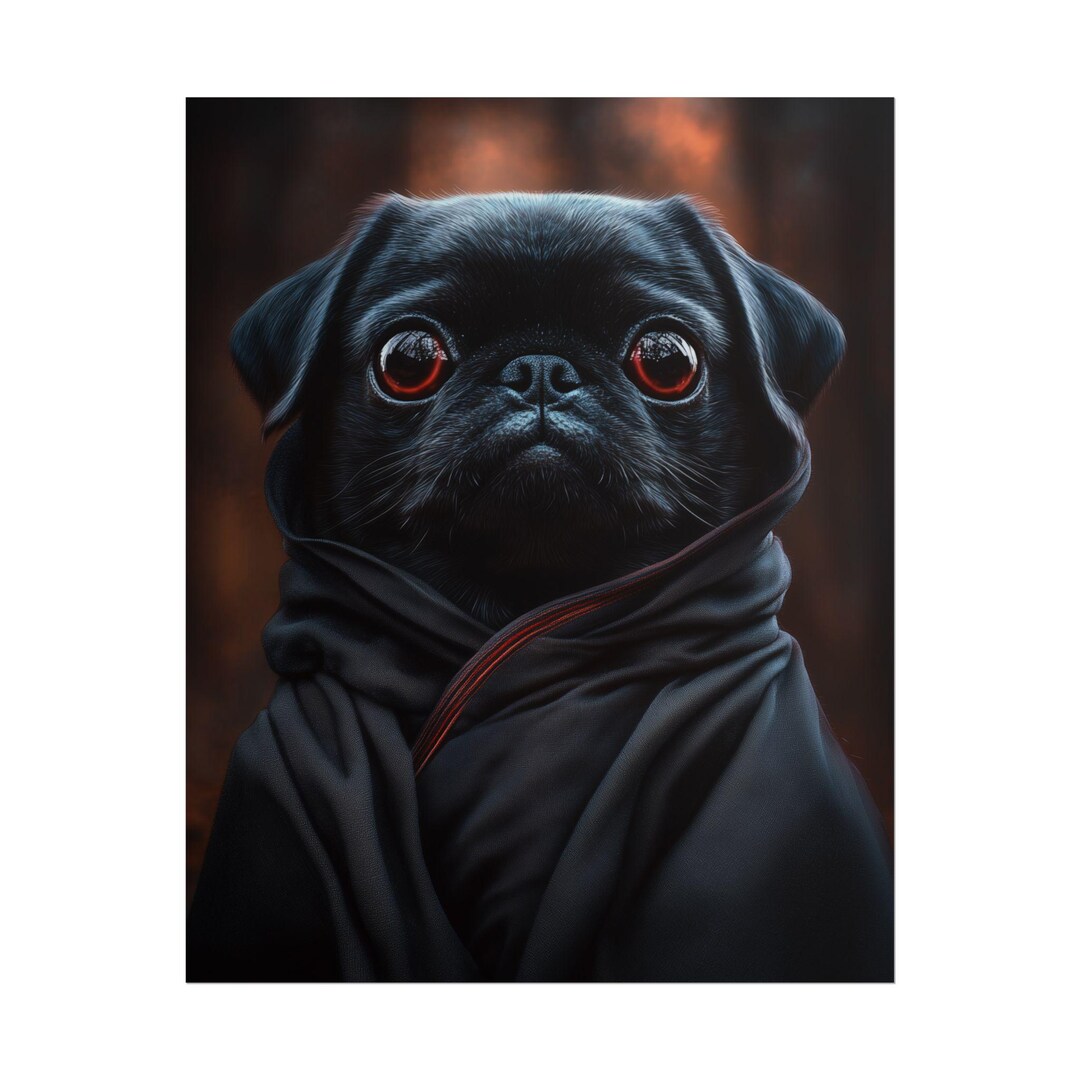 Pug Sith Lord Rolled Poster - Etsy