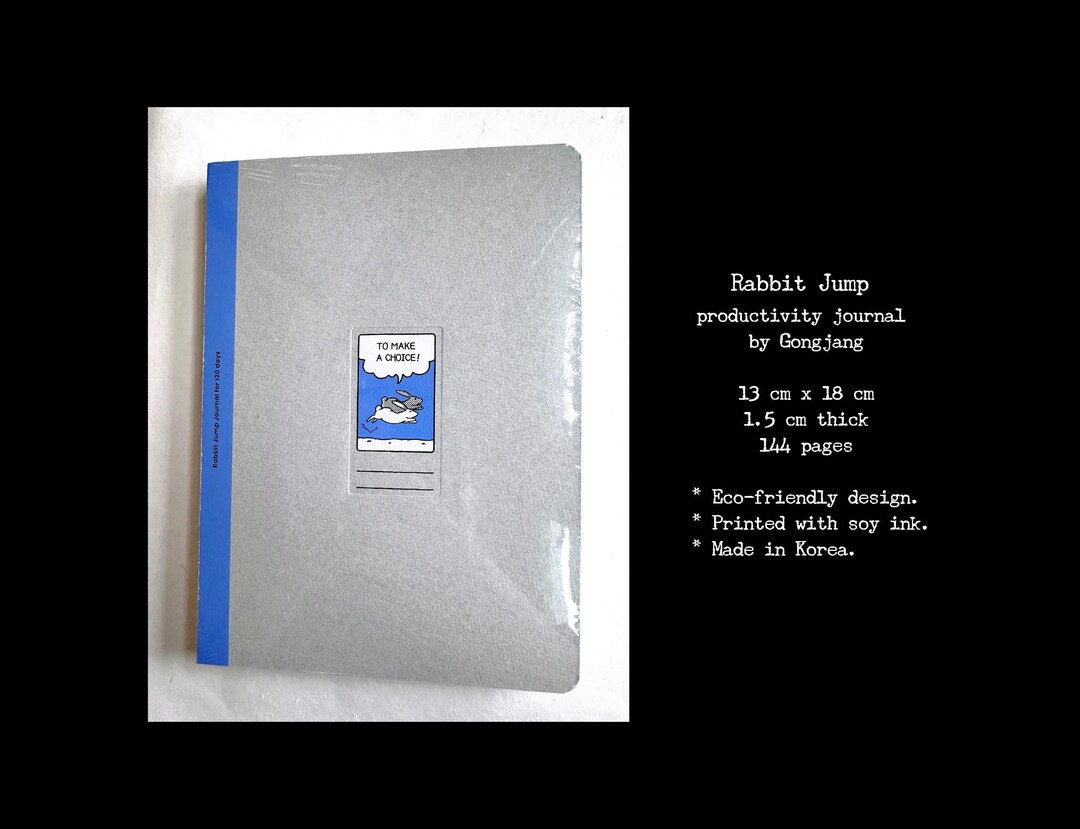 Rabbit Jump Journal - Goal Setting and Productivity Undated 120-day ...