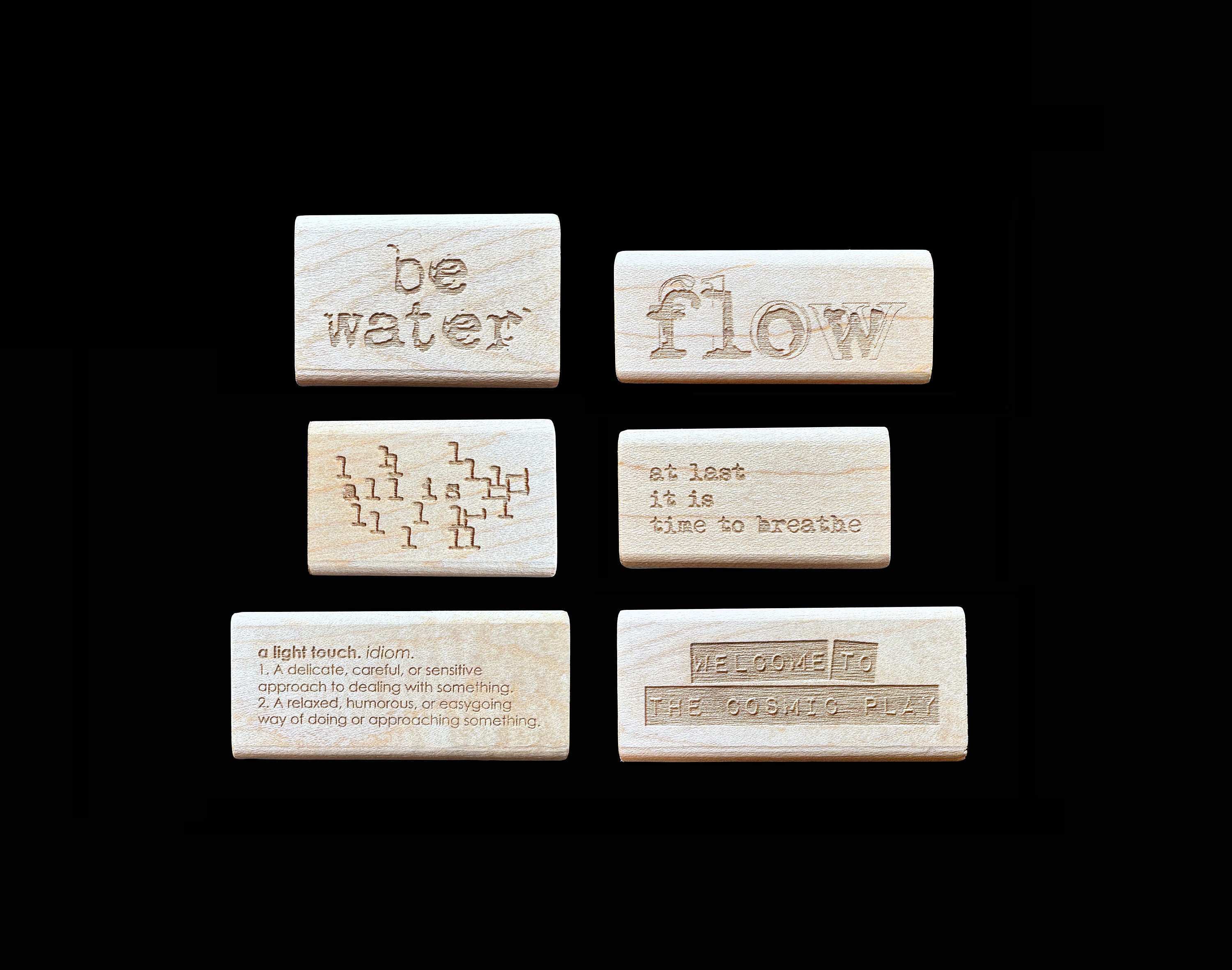 Flow / Be Water Original Rubber Stamps Flexible, Adaptable, Graceful ...