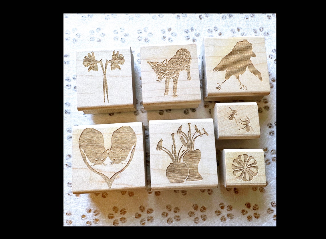 Fox Standing Original Rubber Stamp - Etsy