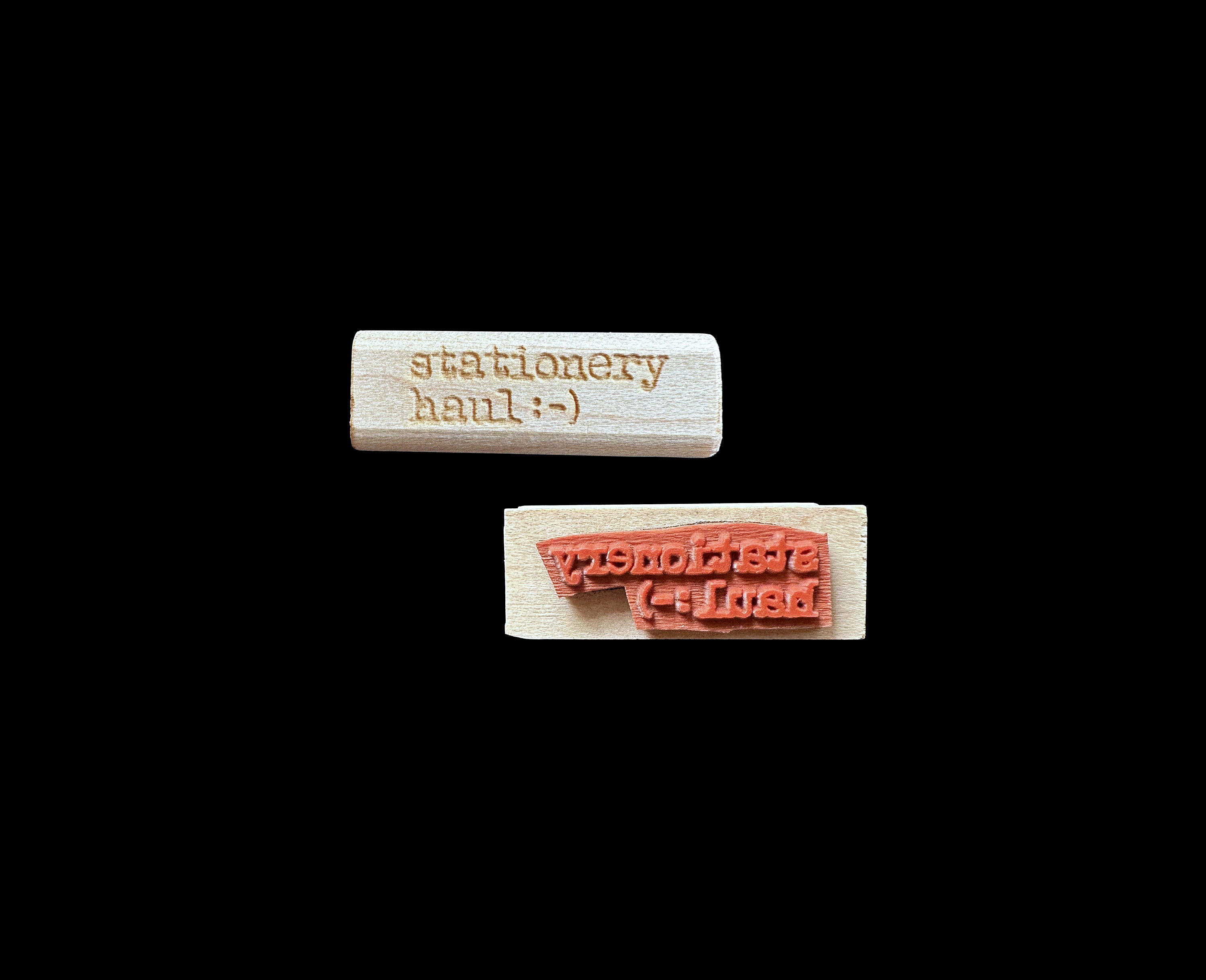 Stationery Haul, Smiley Emoticon Original Rubber Stamp Cute Phrase ...