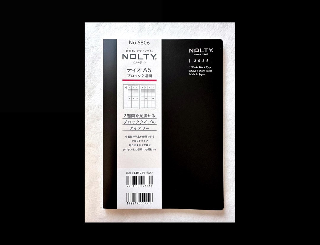 Nolty 2025 Planner A5 2-week Block Layout, No. 6806 Tio Series - Softcover, Slim, Efficiency ...