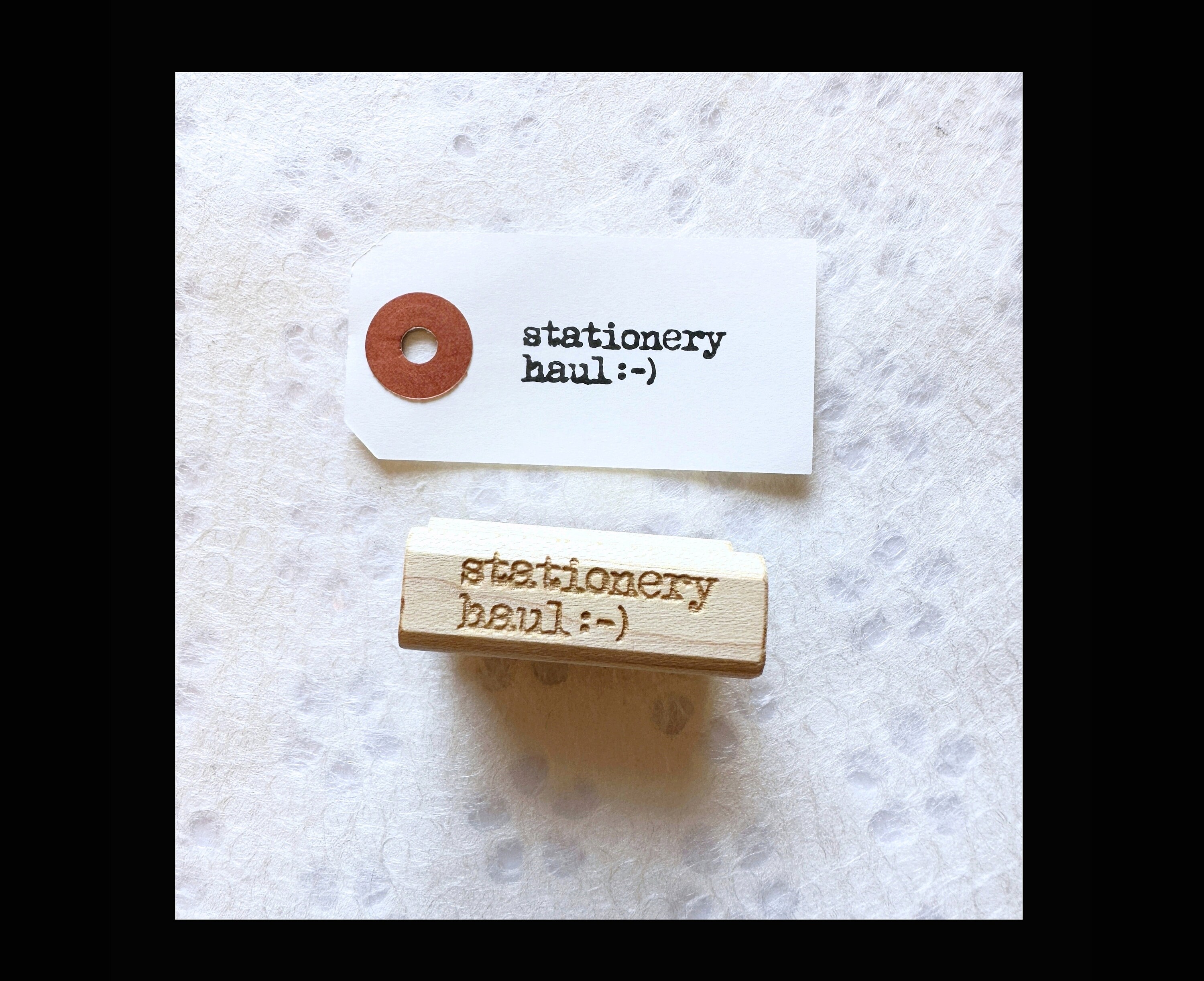 Stationery Haul, Smiley Emoticon Original Rubber Stamp Cute Phrase ...
