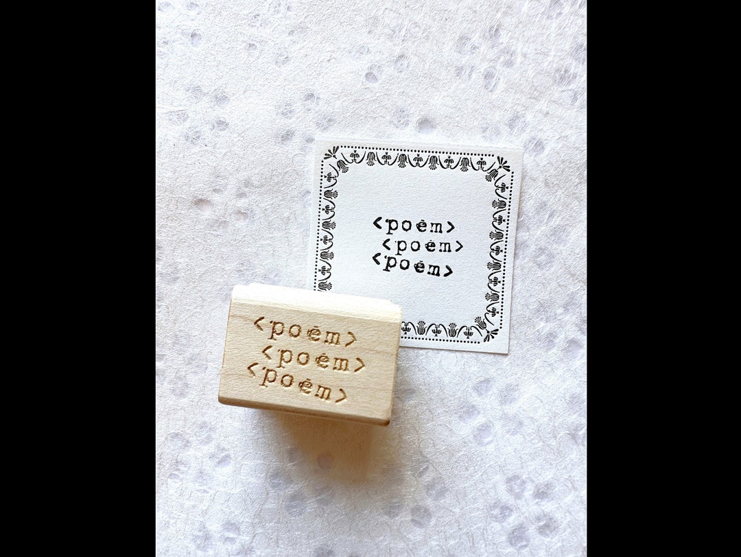 Poem Poem Poem - Original Rubber Stamp - Etsy