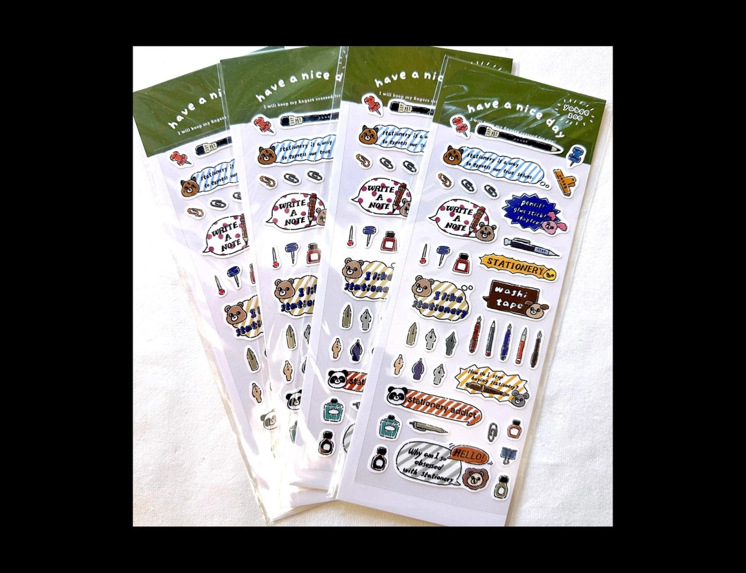 Yabee Zoo Stickers - Stationery Comic Sticker Sheet / Tiger Panda ...