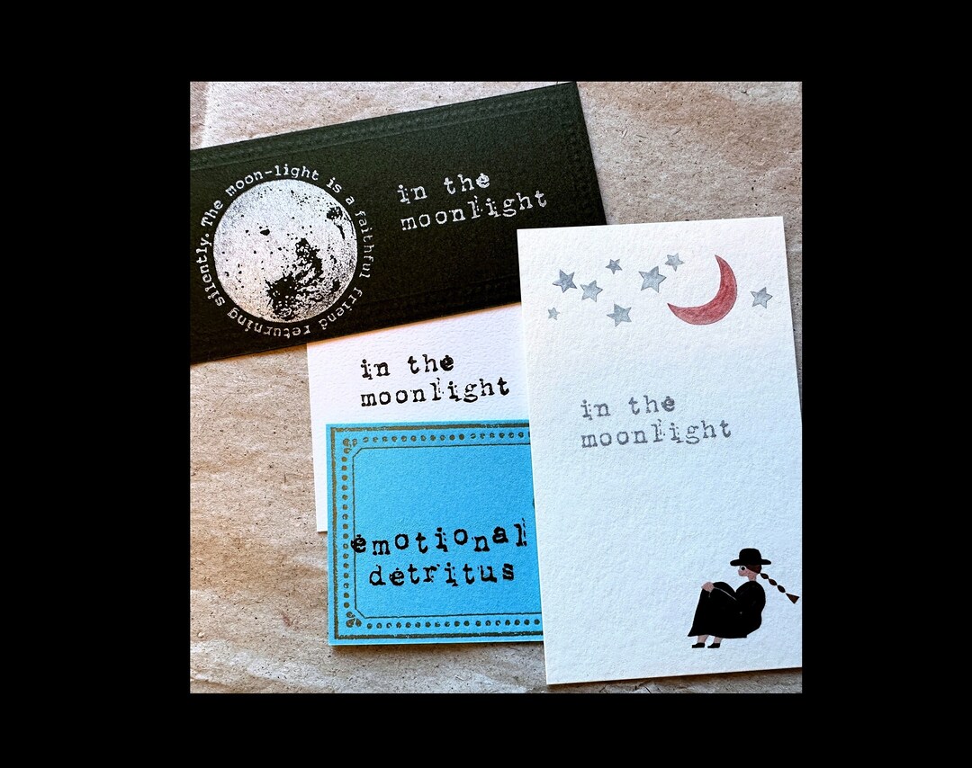 In the Moonlight - Original Rubber Stamp - Etsy