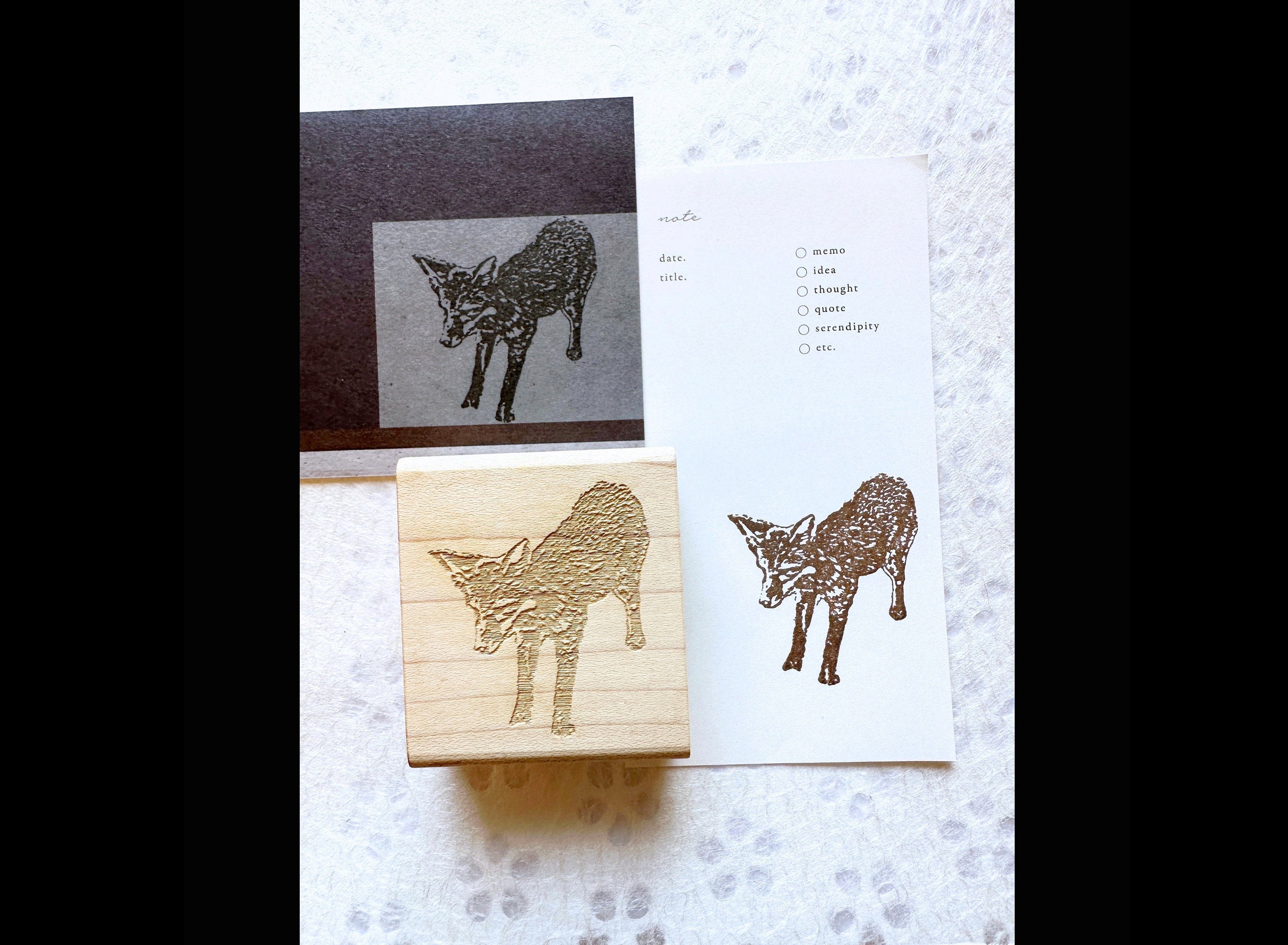 Fox Standing Original Rubber Stamp - Etsy